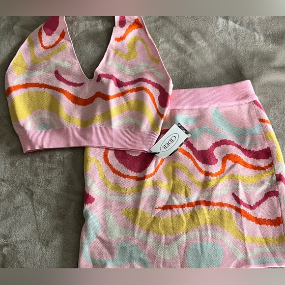 Cider | Skirts | Nwt Two Piece Skirt And Halter Top Set | Poshmark